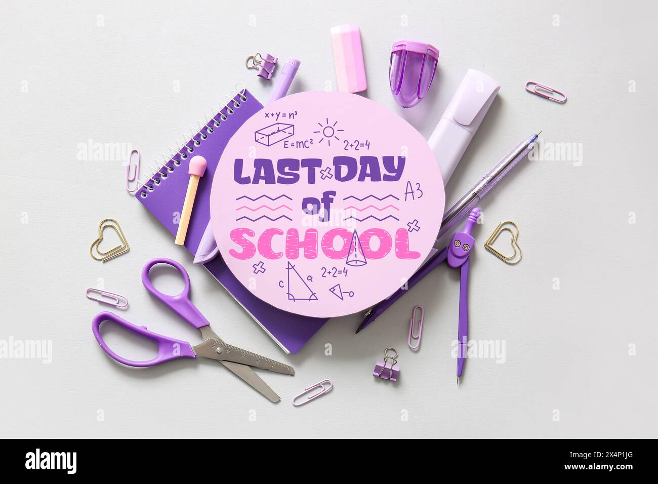 Last day of school note hi-res stock photography and images - Alamy