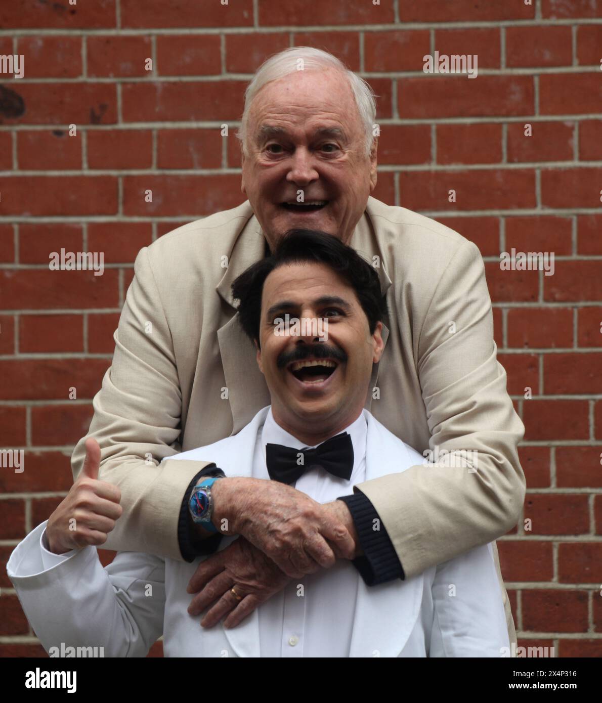 London.UK. John Cleese and Hemi Yeroham at the Fawlty Towers photocall ...