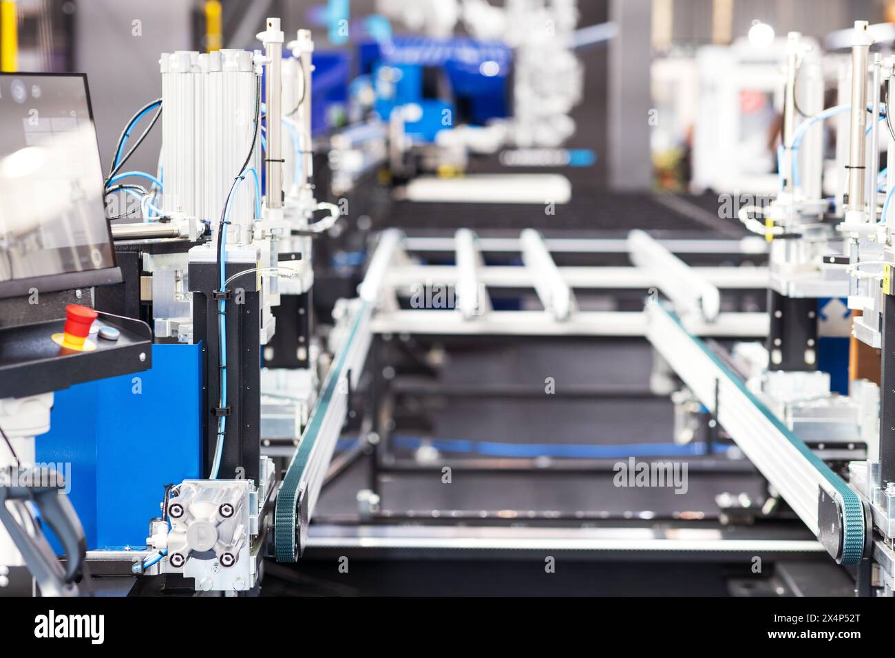Empty production line in the factory as a metaphor of the global ...