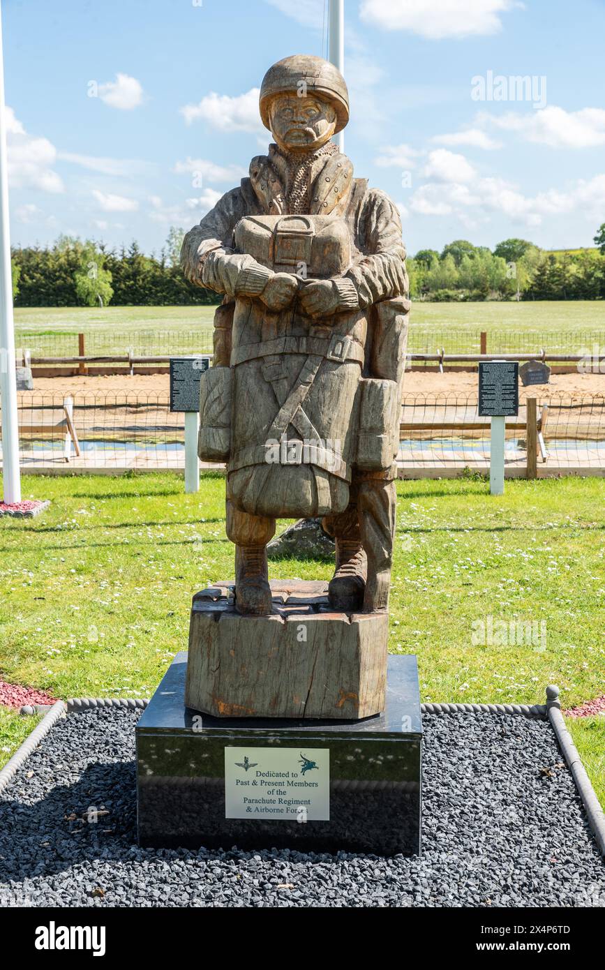 Wooden carving war memorial at the Living Memorial site of Whitehouse ...