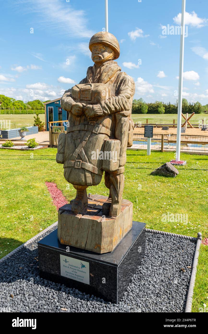 Wooden carving war memorial at the Living Memorial site of Whitehouse ...