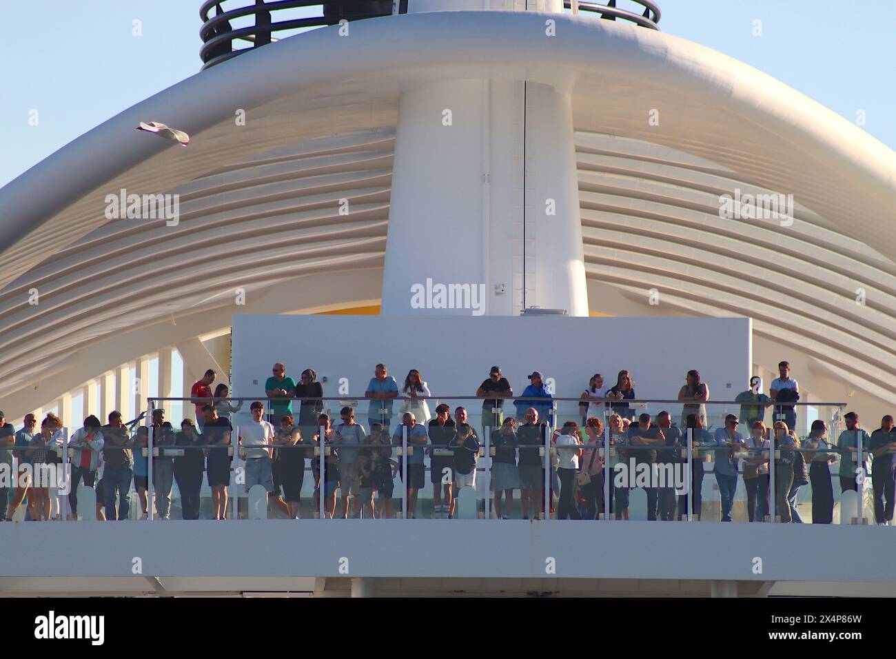 Cruise passengers aboard the Excellence class cruise ship Costa ...