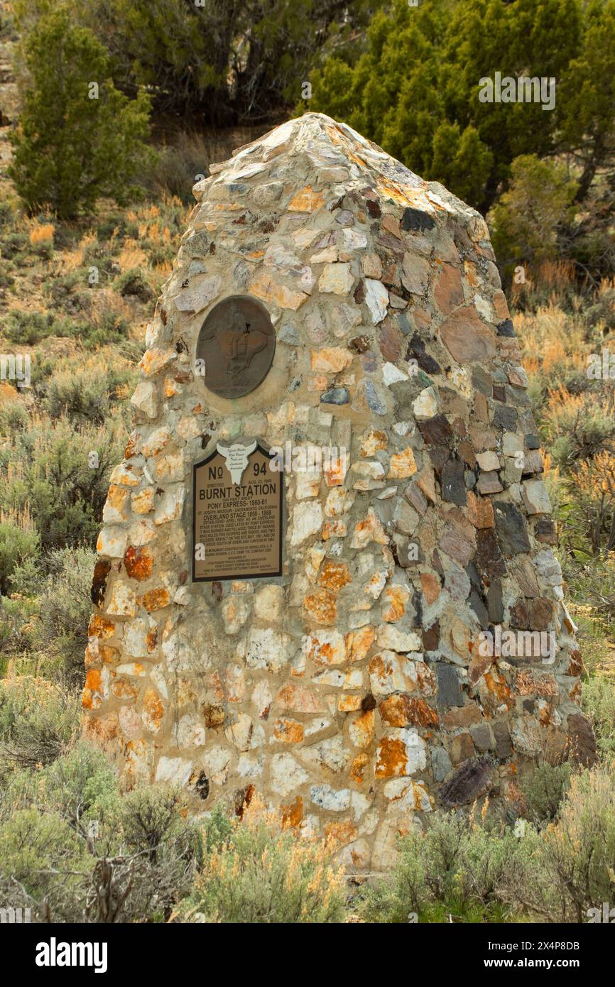 Burnt Station monument, Pony Express National Back Country Byway, Pony ...