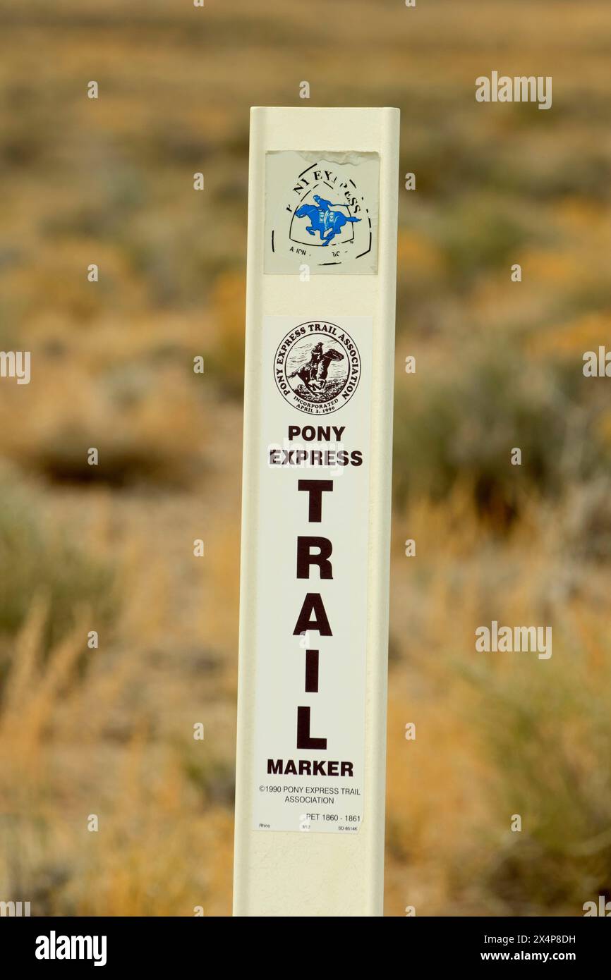Trail marker, Pony Express National Back Country Byway, Pony Express ...