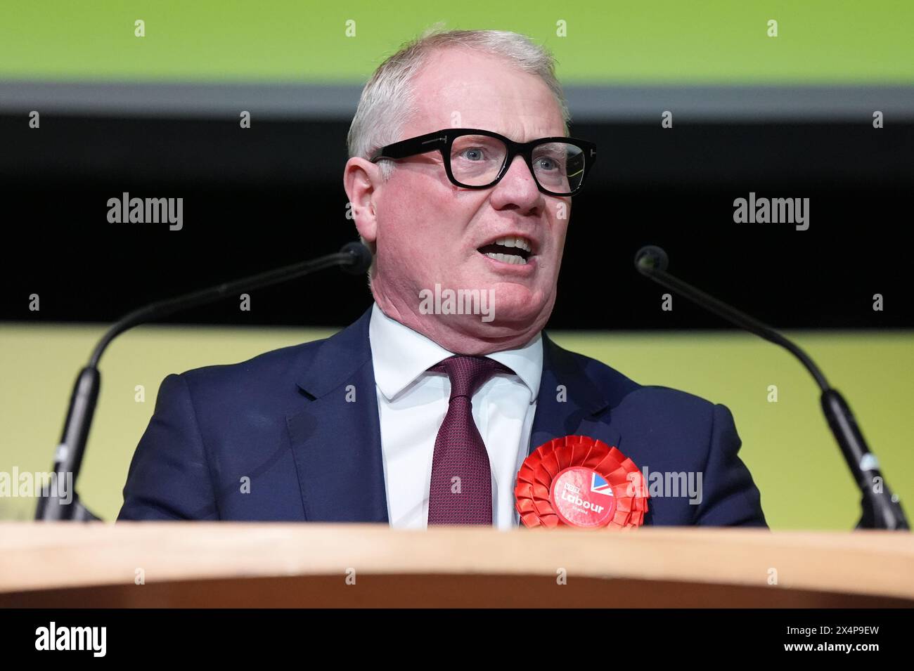 Labour's Richard Parker speaks as he is elected as the new Mayor of ...