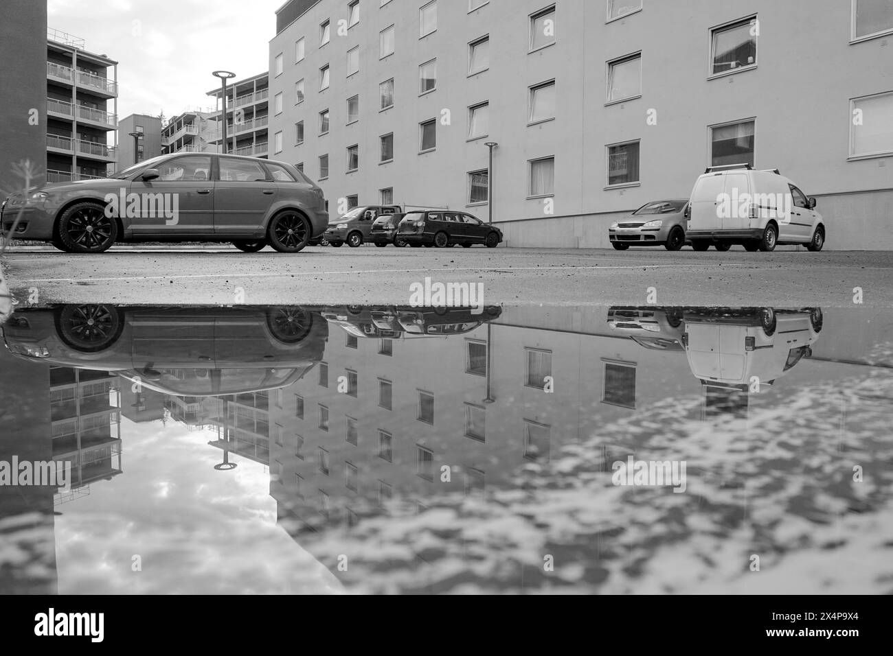 Photo of puddle Black and White Stock Photos & Images - Alamy