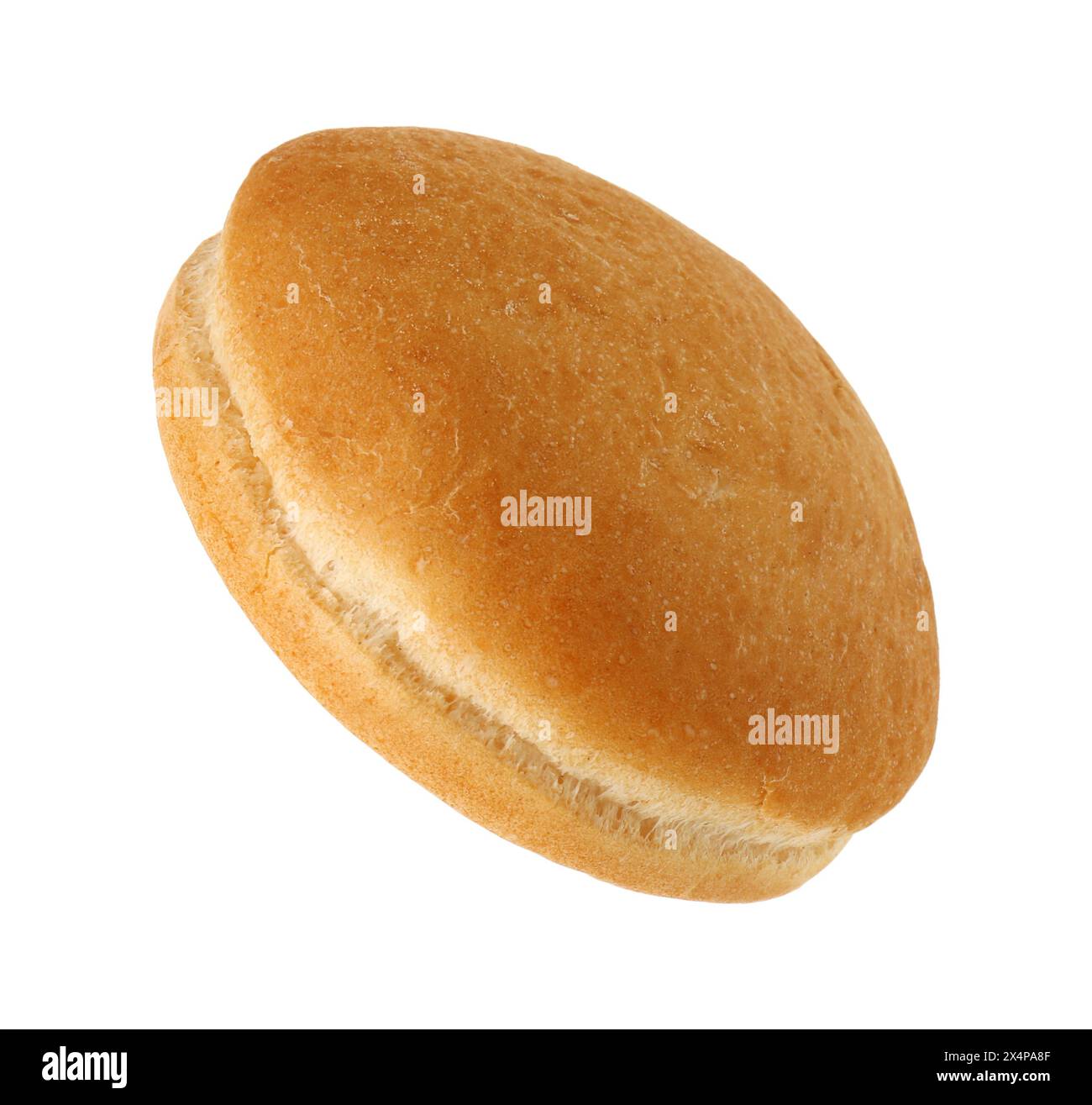 One fresh burger bun isolated on white Stock Photo - Alamy