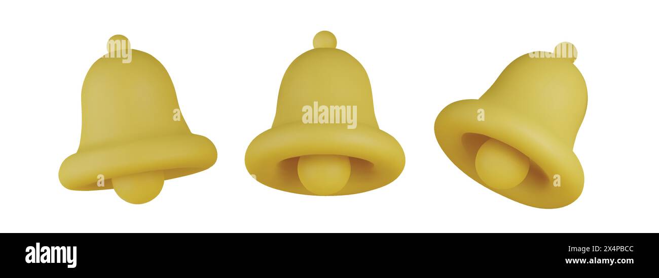 Bell notifications. Set of Bells Icon with new message web chat pink ...