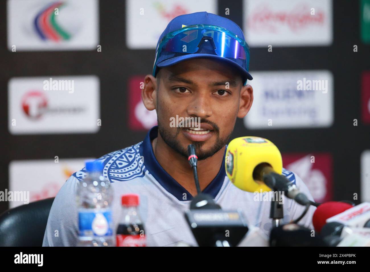 Bangladesh T20 Team Captain Najmul Hasan Shanto attends pre match press ...
