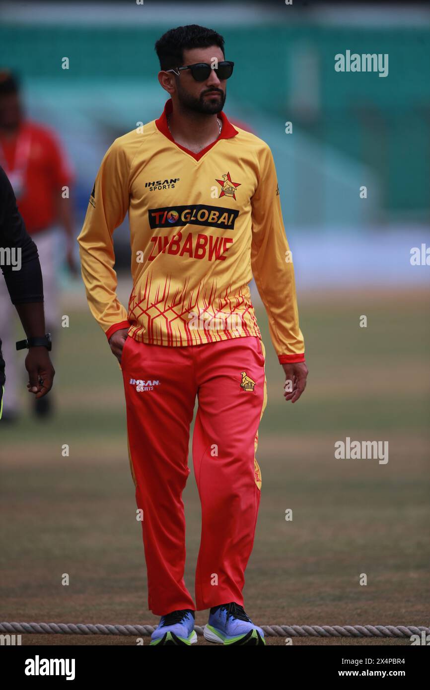 Zimbabwe T20 Team Captain Sikandar Raza before attends pre match press ...