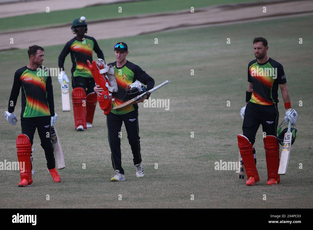 Zimbabwe T20 Team Players from Left Sean Williams, Jonathan Campbell ...