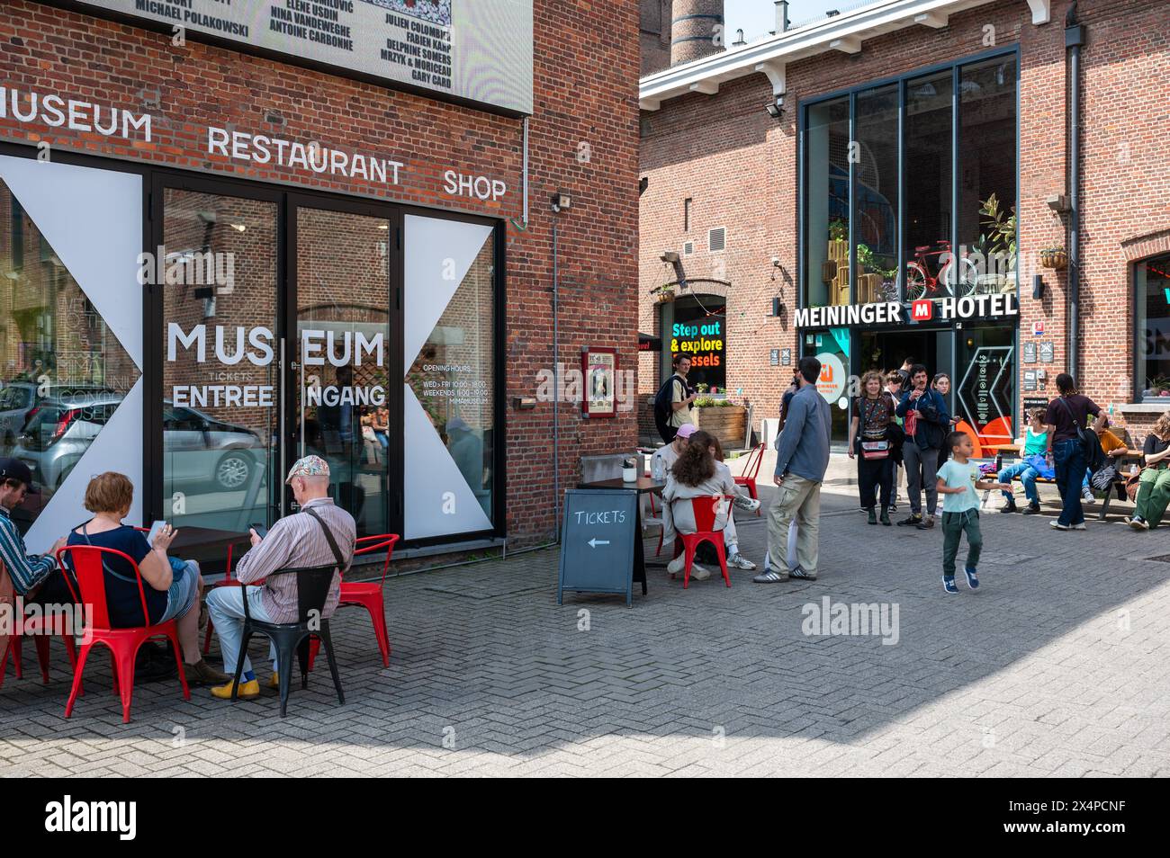 Brussels Capital Region, Belgium - May 1, 2024 - Inner court and ...