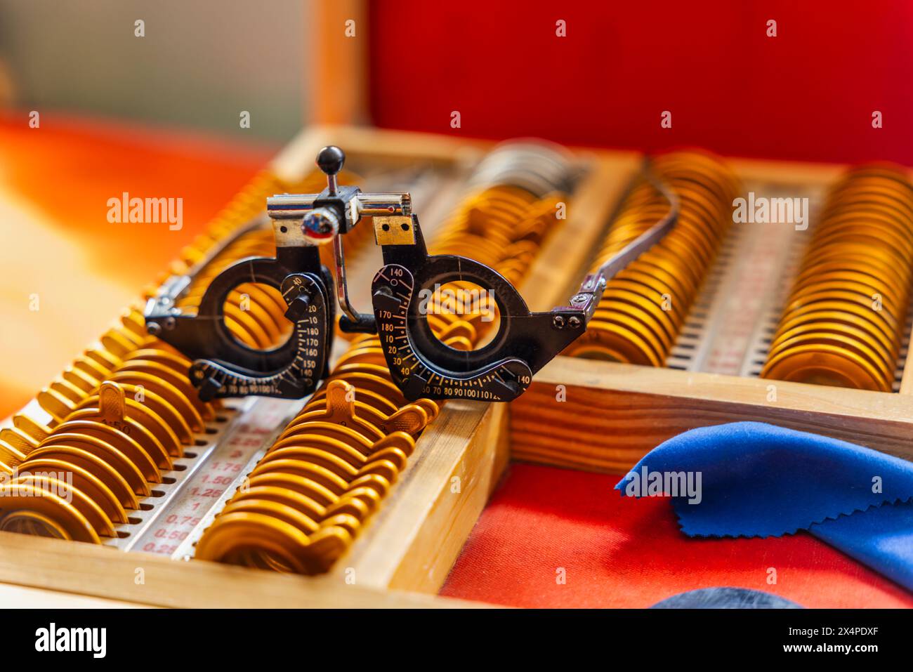 vintage eye equipment testing kit, testing people vision, lens tools ...