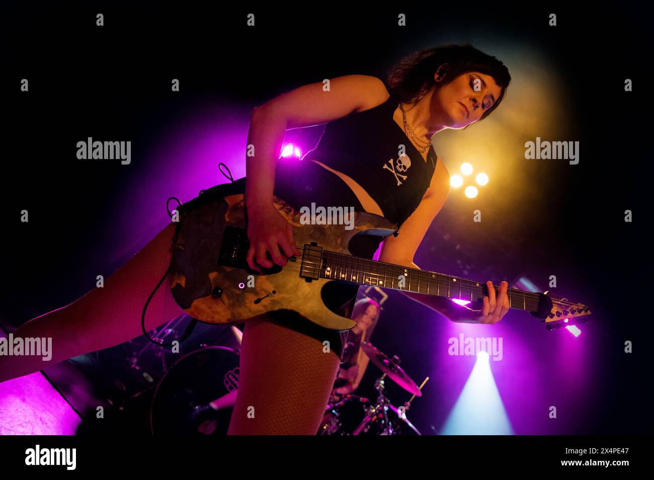 Izzy Johnson, lead guitarist of Conquer Divide, live in concert at ...