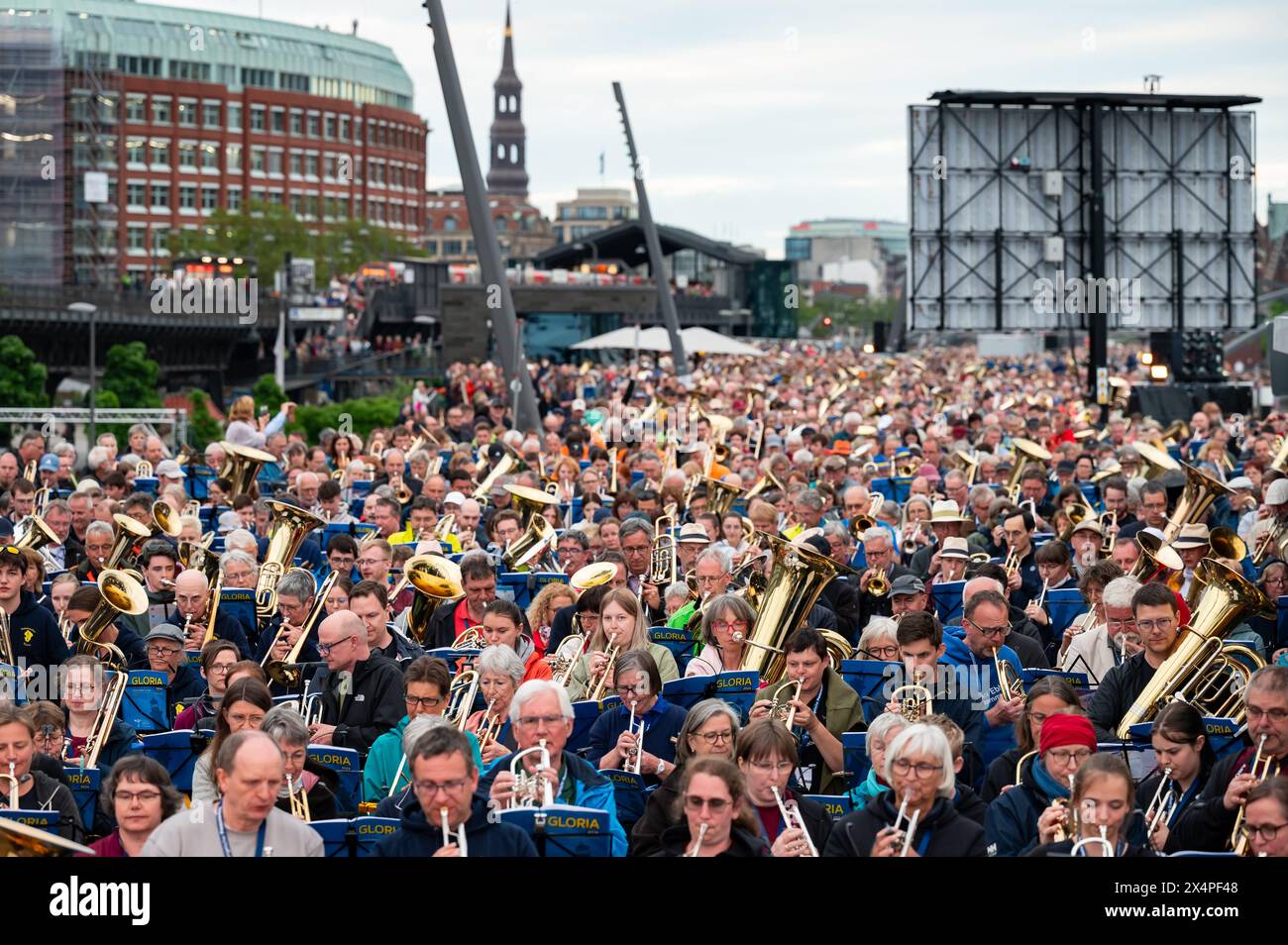Hamburg, Germany. 04th May, 2024. The participants rehearse before the ...