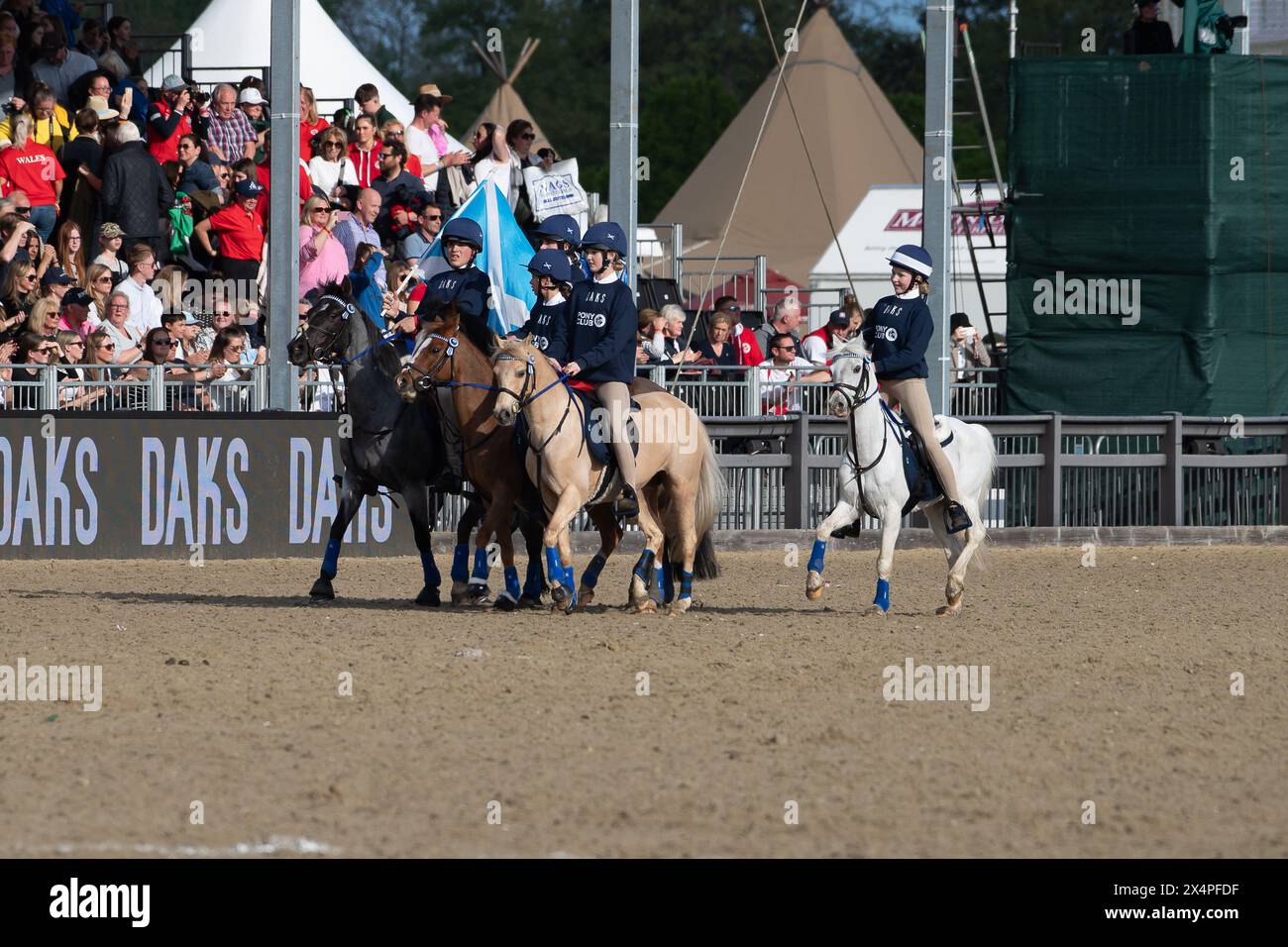 Windsor, Berkshire, UK. 4th May 2024. Team Scotland win the DAKS Pony Club Mountd Games ...