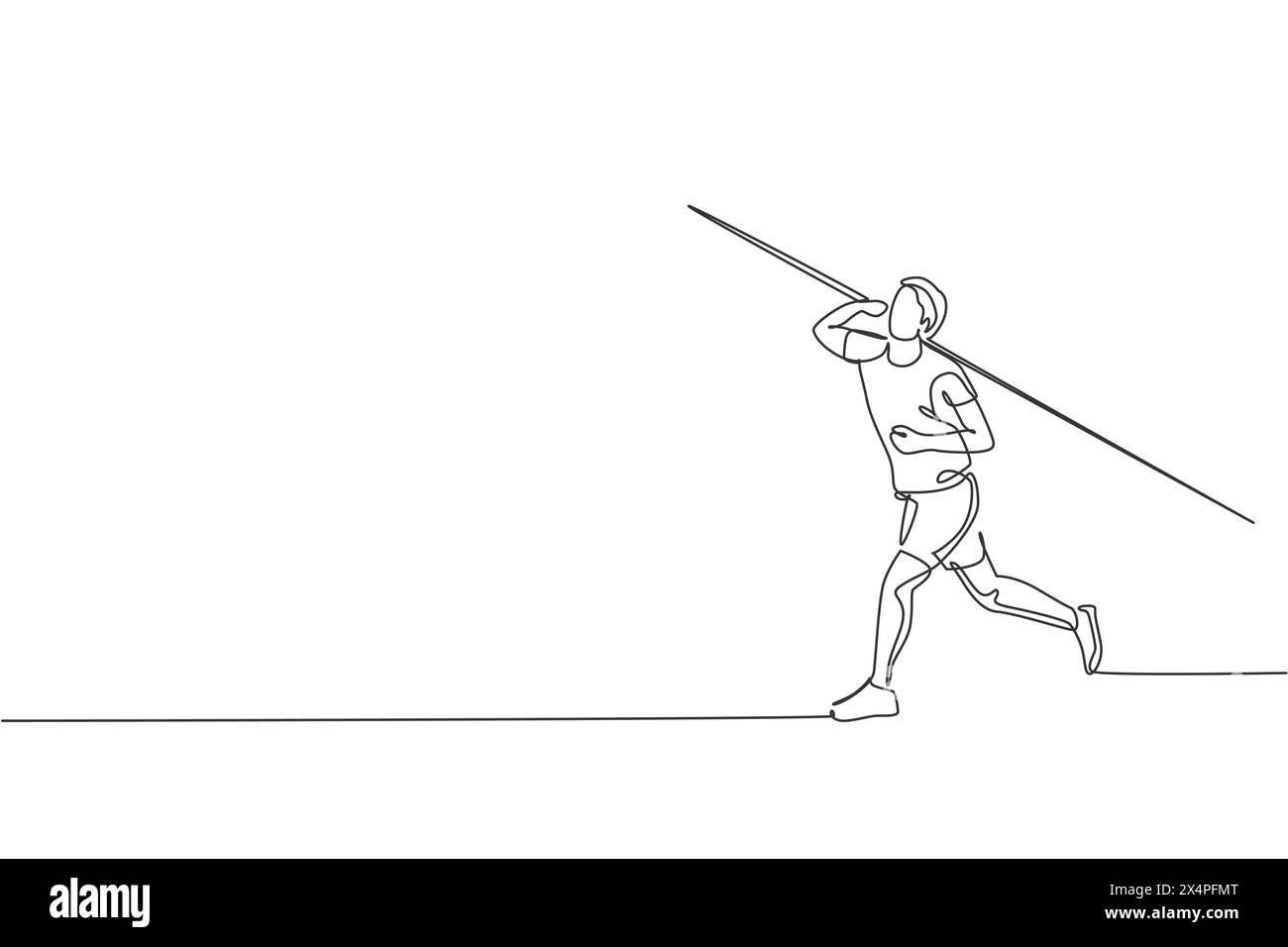 Male javelin thrower Black and White Stock Photos & Images - Alamy