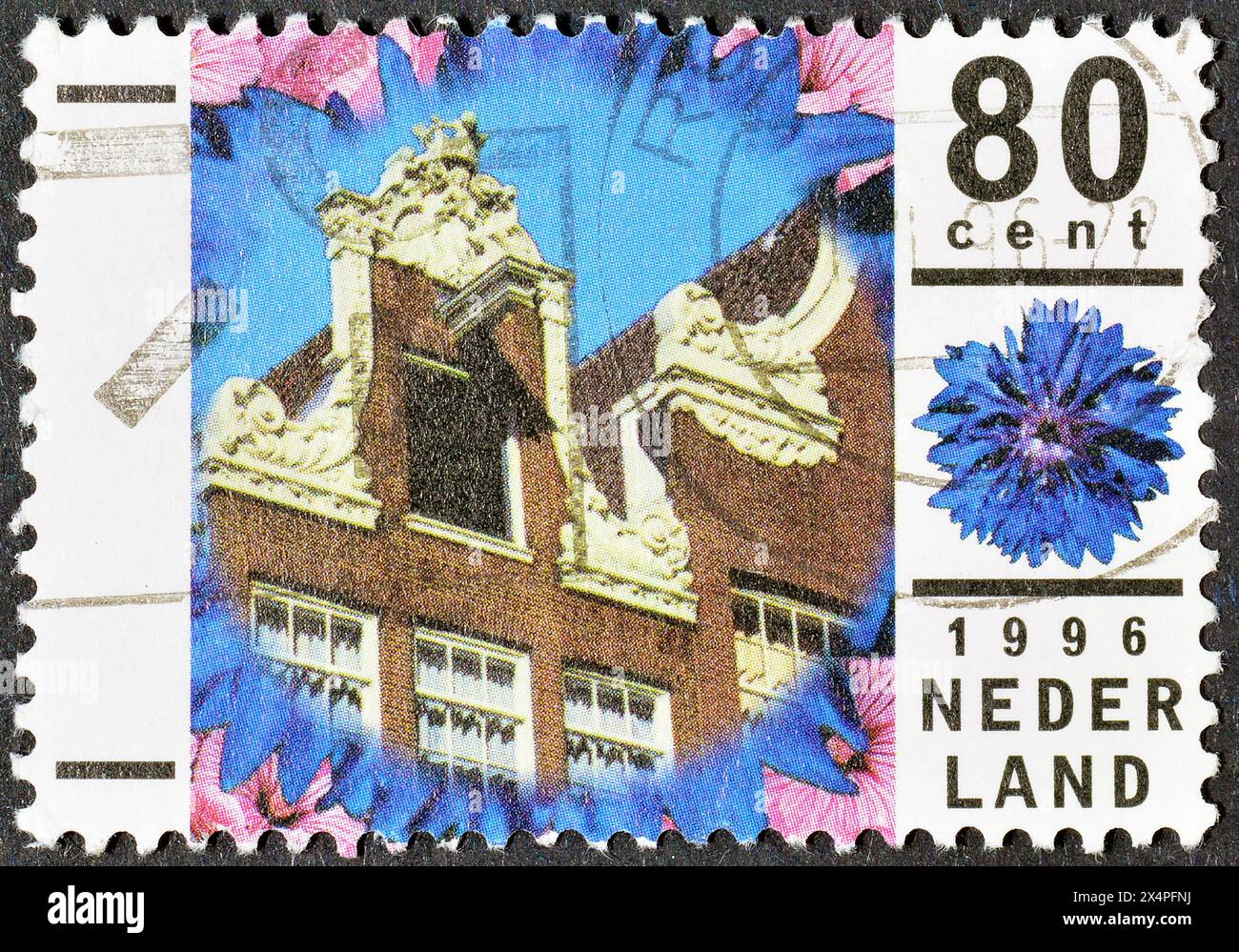 Cancelled postage stamp printed by Netherlands, that shows Traditional ...