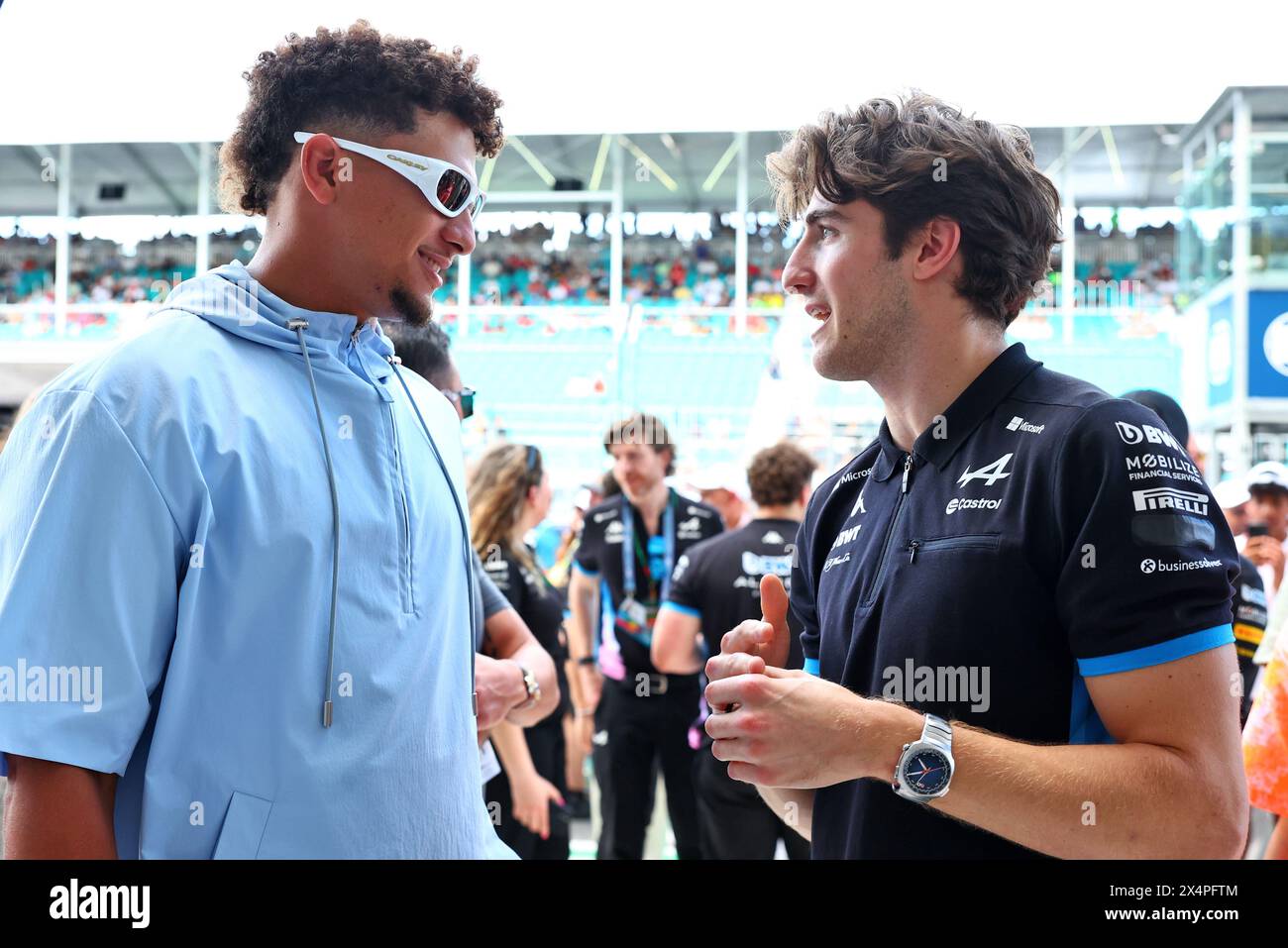 Miami, USA. 04th May, 2024. (L to R): Patrick Mahomes (USA) NFL ...