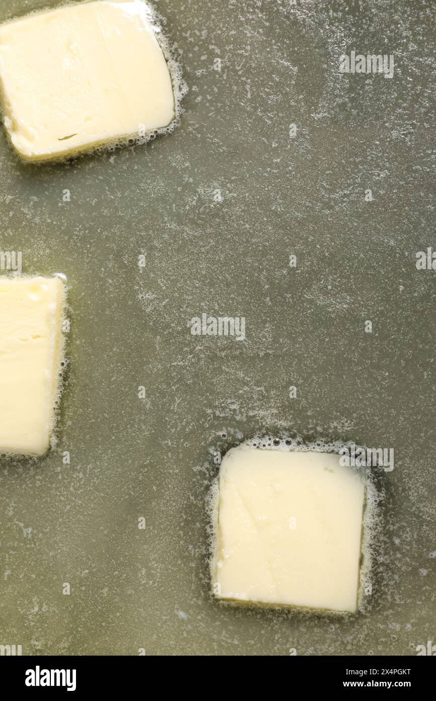 Tasty melting butter, top view. Dairy product Stock Photo - Alamy
