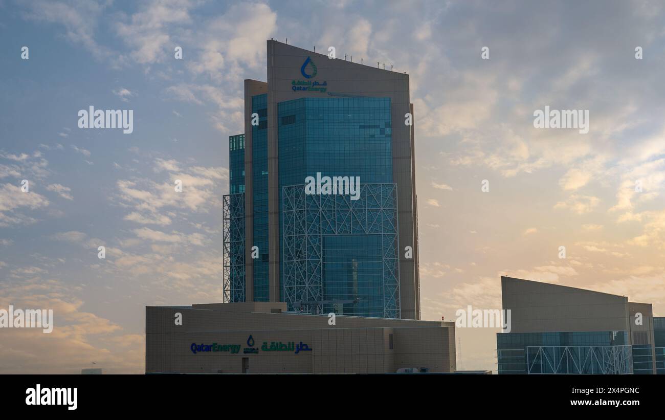 Doha,qatar- December 20,2023: QatarEnergy headquarters, formerly Qatar ...