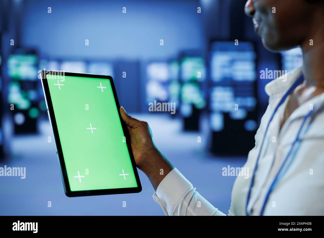 Server room admin uses isolated hi-res stock photography and images - Alamy