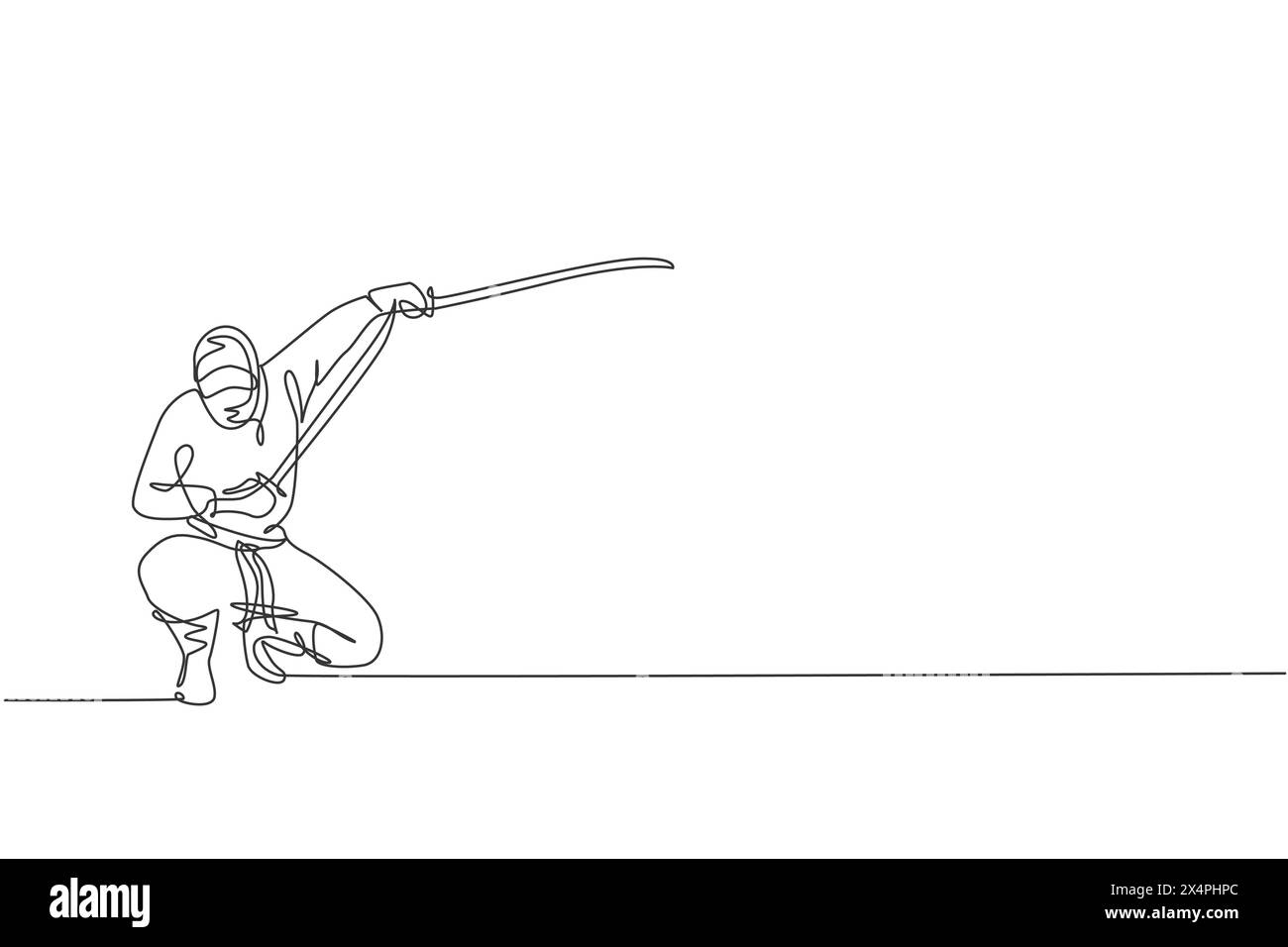 Samurai warrior katana sword attacking hi-res stock photography and ...