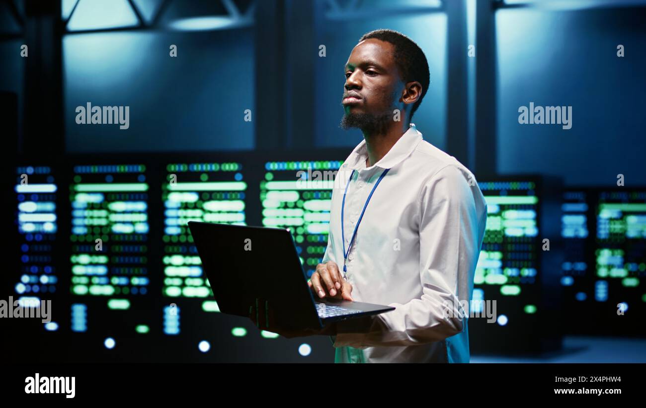 African american specialist in high tech establishment mending network ...