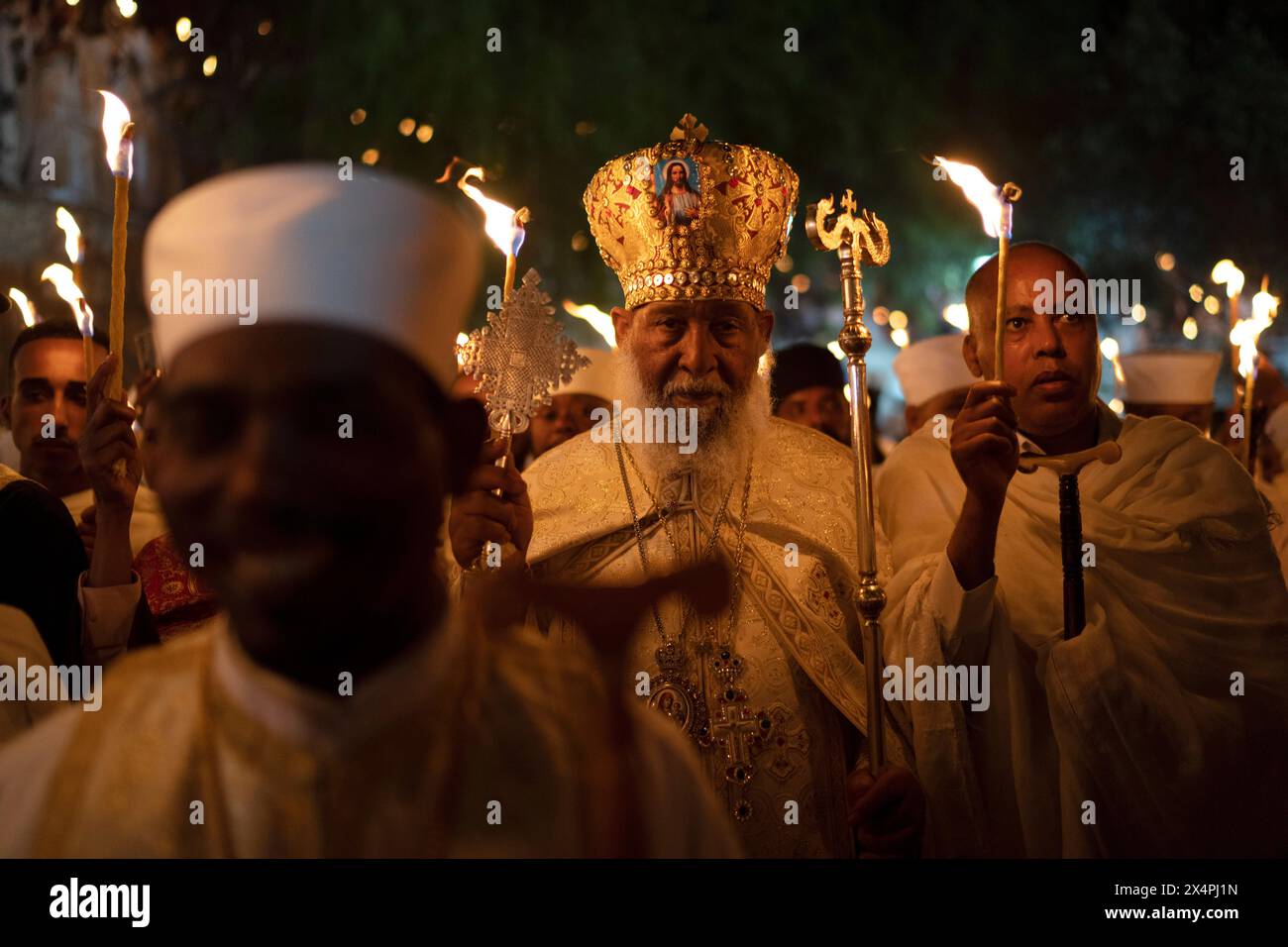 Archbishop Abune Enbakom of the Ethiopian Orthodox Tewahedo Church ...