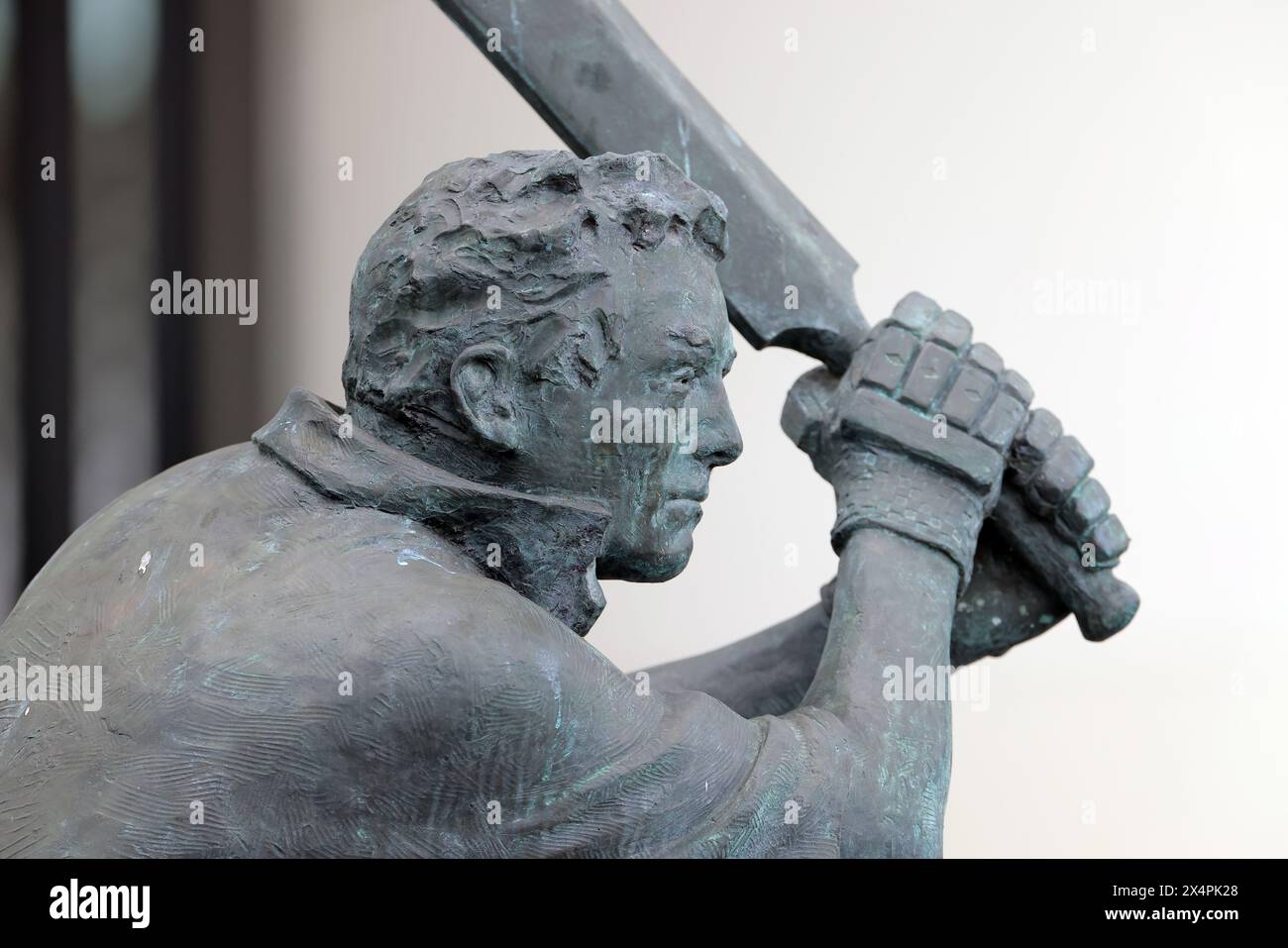 London. 4th May 2024. Batting statue in front of the Compton Stand ...