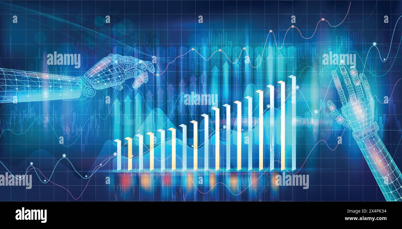 Infographics of new technologies in the global economy with positive ...
