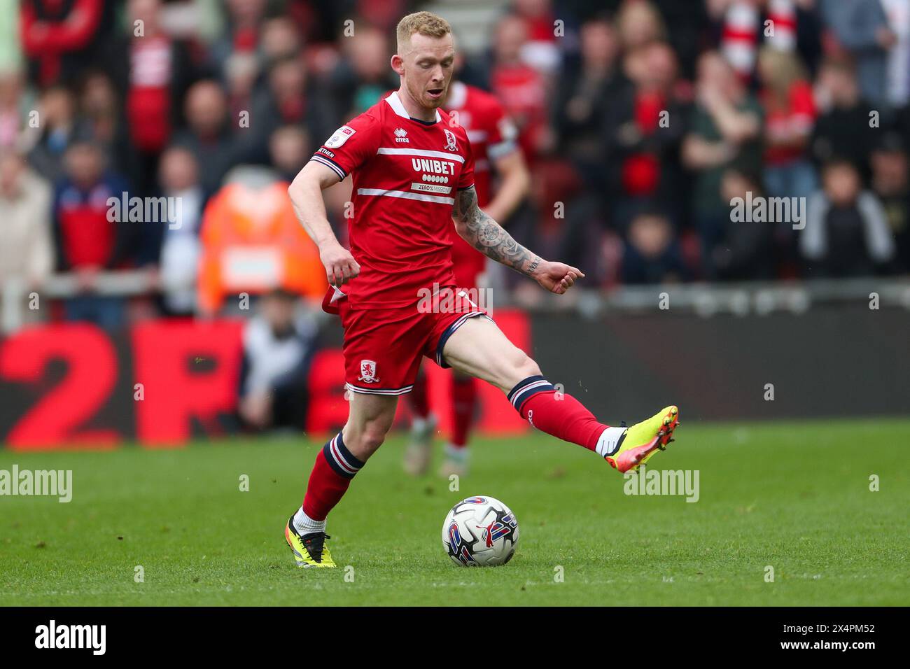 Middlesbrough's Lewis O'Brien during the Sky Bet Championship match ...