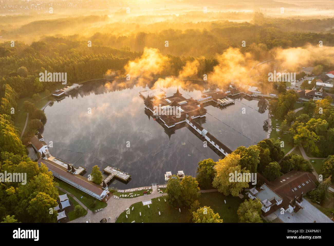 Thermal lake heviz sunrise hi-res stock photography and images - Alamy