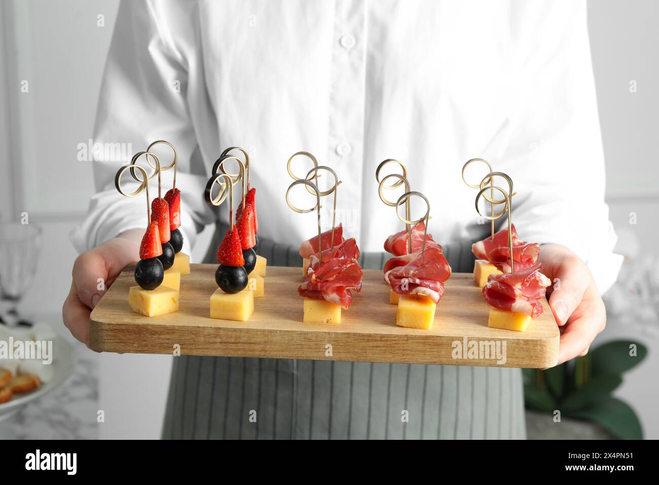 Female hand tasty canapes hi-res stock photography and images - Alamy