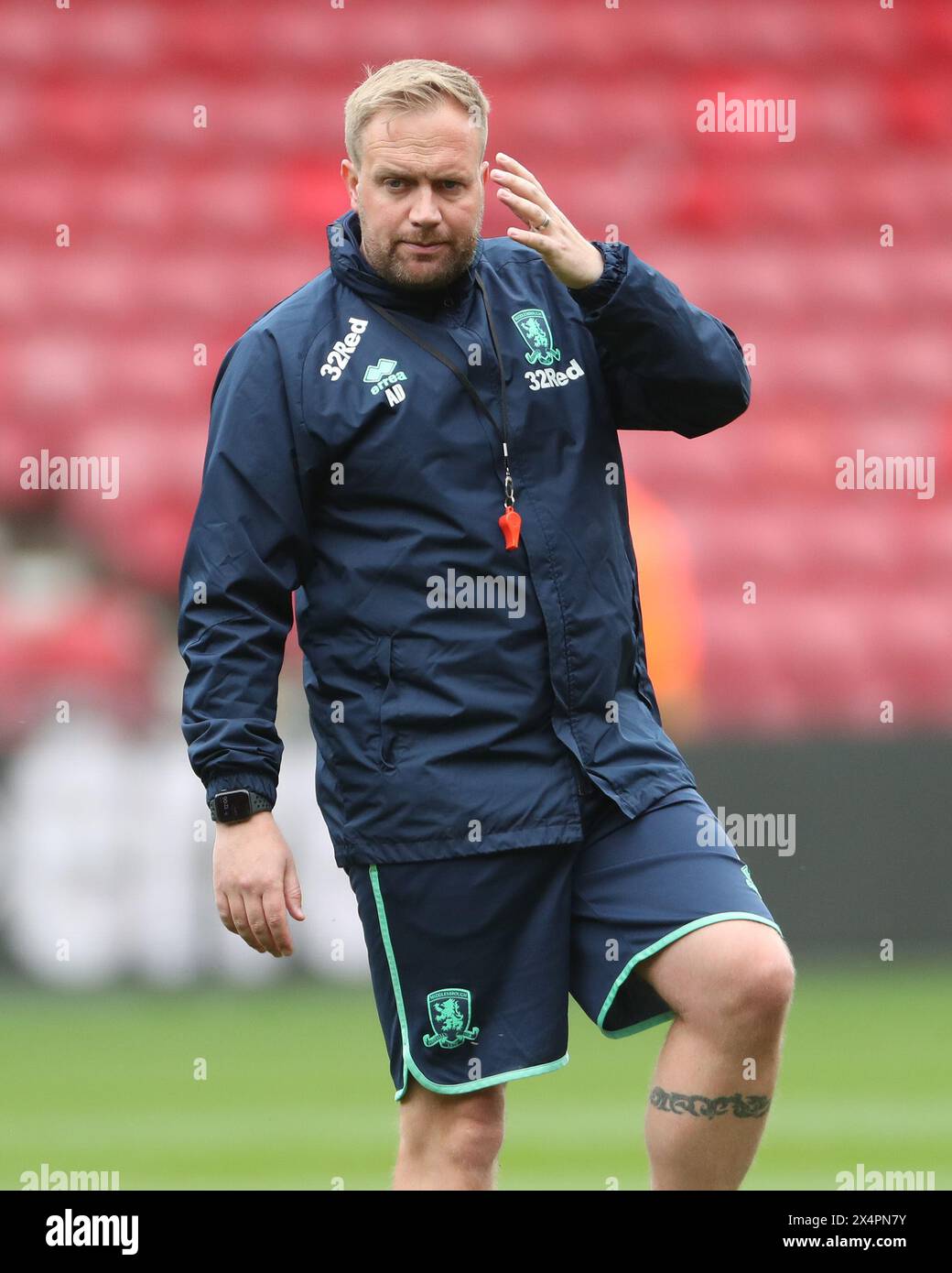 Middlesbrough 1st team coach Aaron Danks during the Sky Bet ...