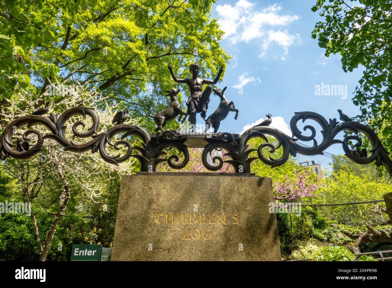 The Lehman Gates are a Bronze Sculptural Landmark at the Children's Zoo ...