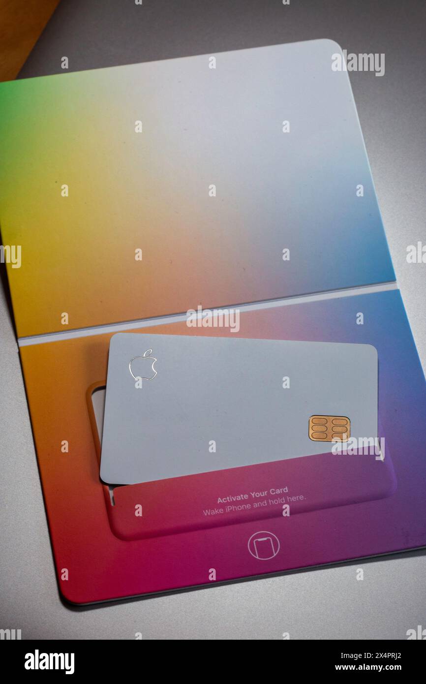 The physical Apple card is a titanium Hacer etched credit card, 2024 ...