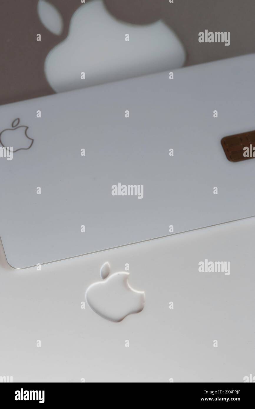 The physical Apple card is a titanium Hacer etched credit card, 2024 ...