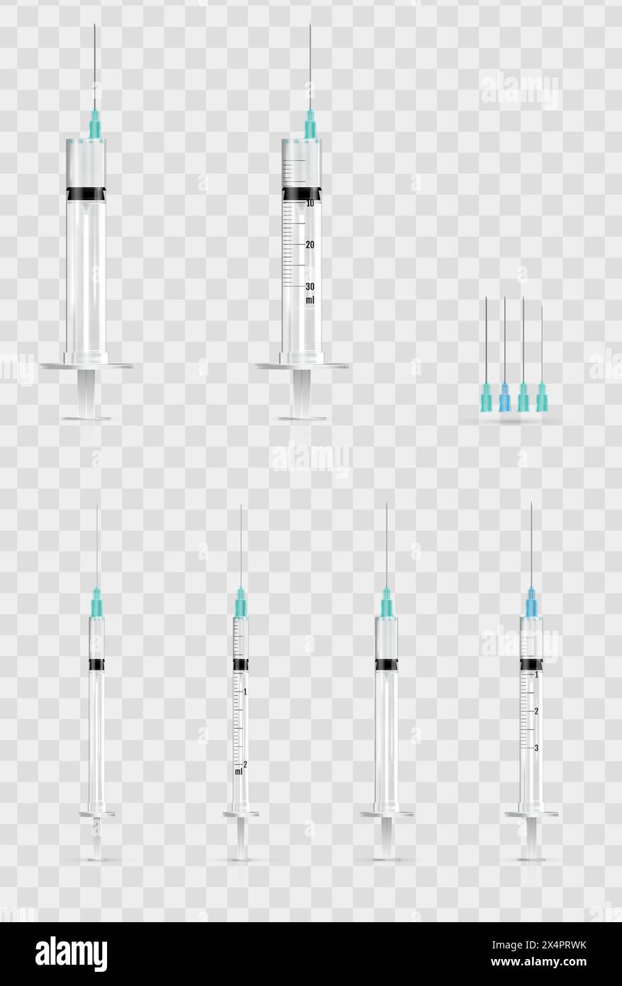 Hypodermic needles insulin Stock Vector Images - Alamy