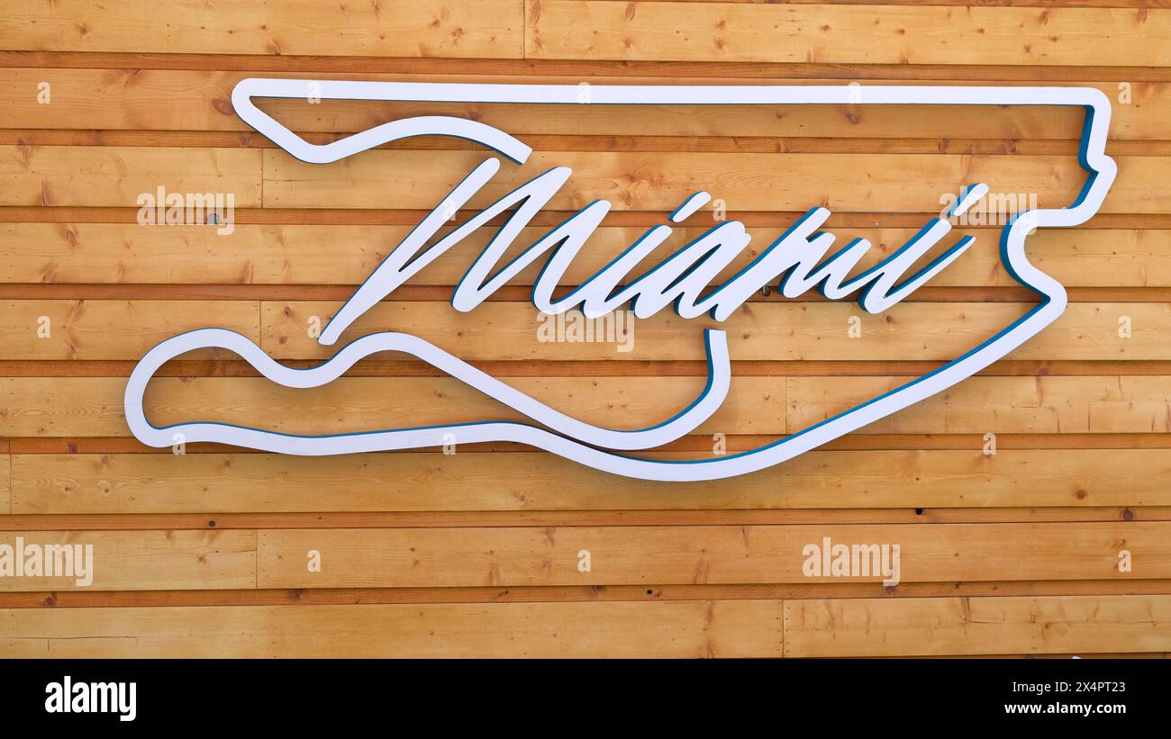 Miami, Fl, USA. 3rd May, 2024. MAY 02, 2024: Miami signage during the ...