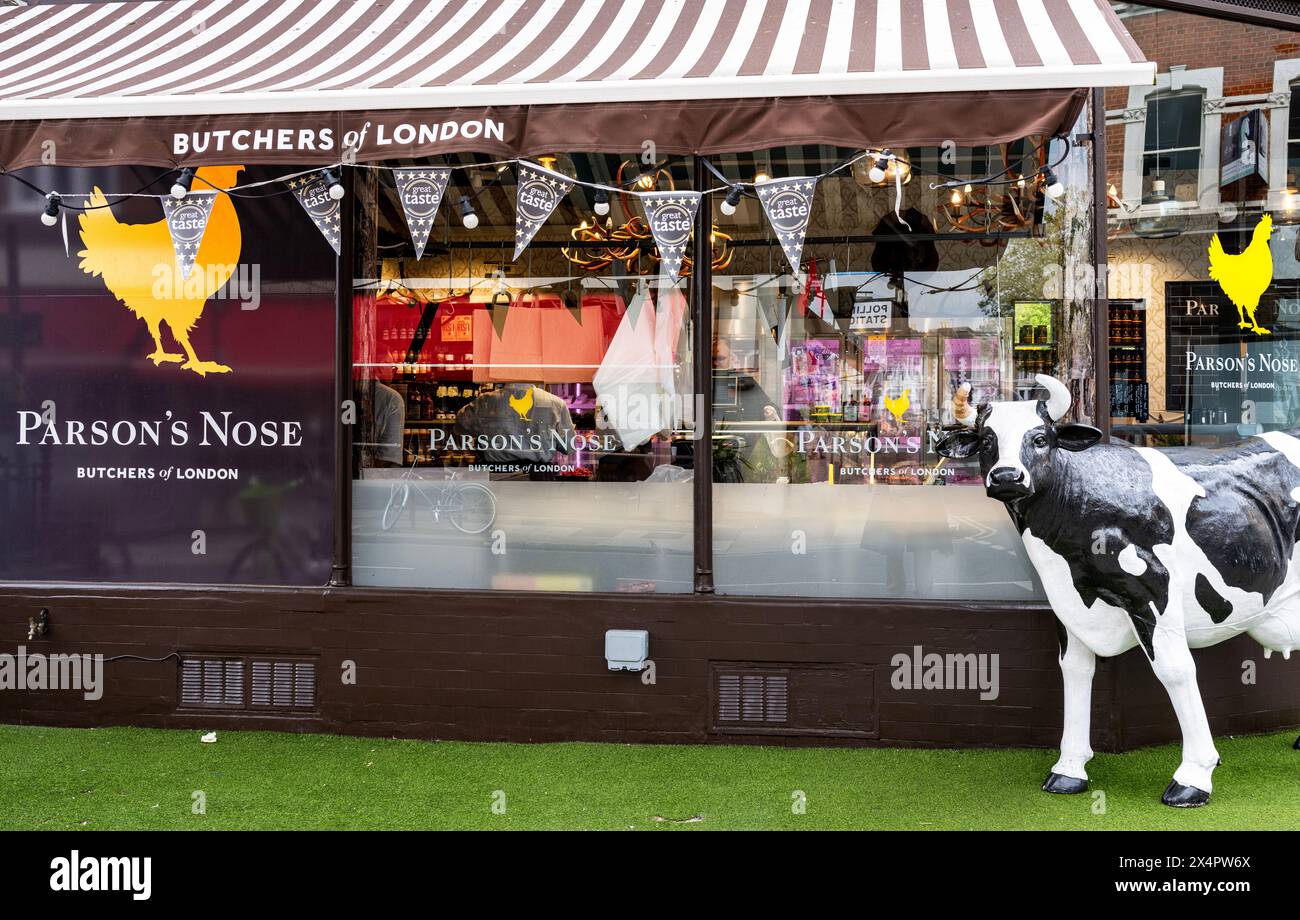 Parson's Nose, a specialist butcher in Parsons Green, West London Stock ...