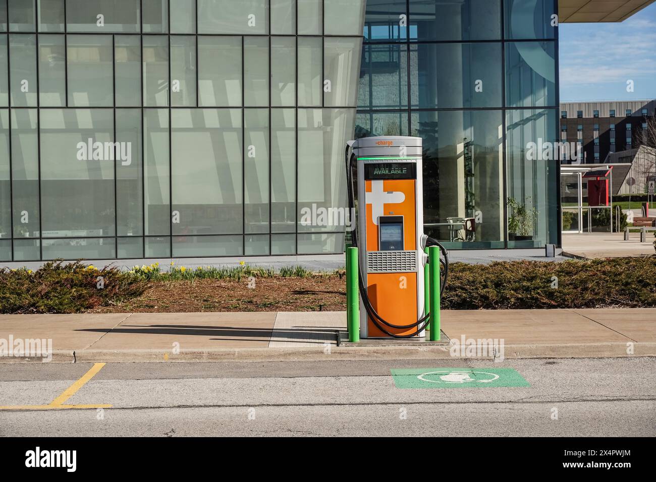 ChargePoint charging station located in Brock university, Canada ...