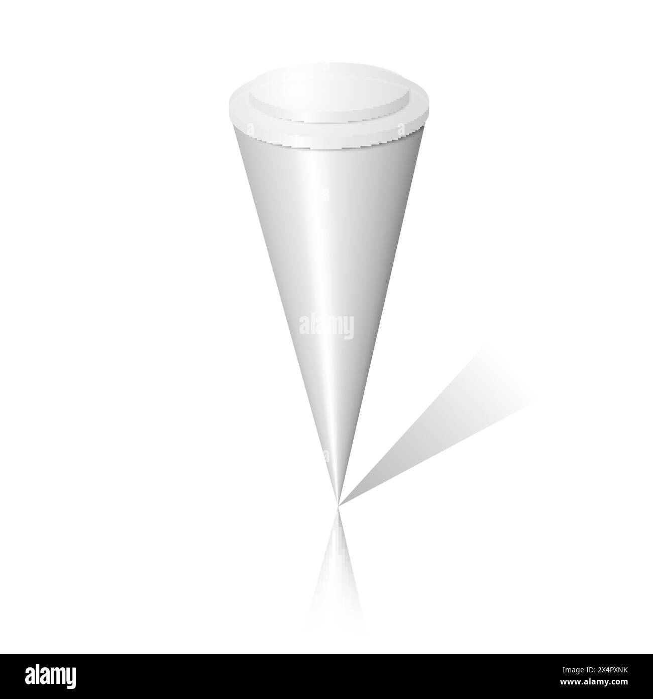 Vector blank ice cream cone package isolated on white background with ...