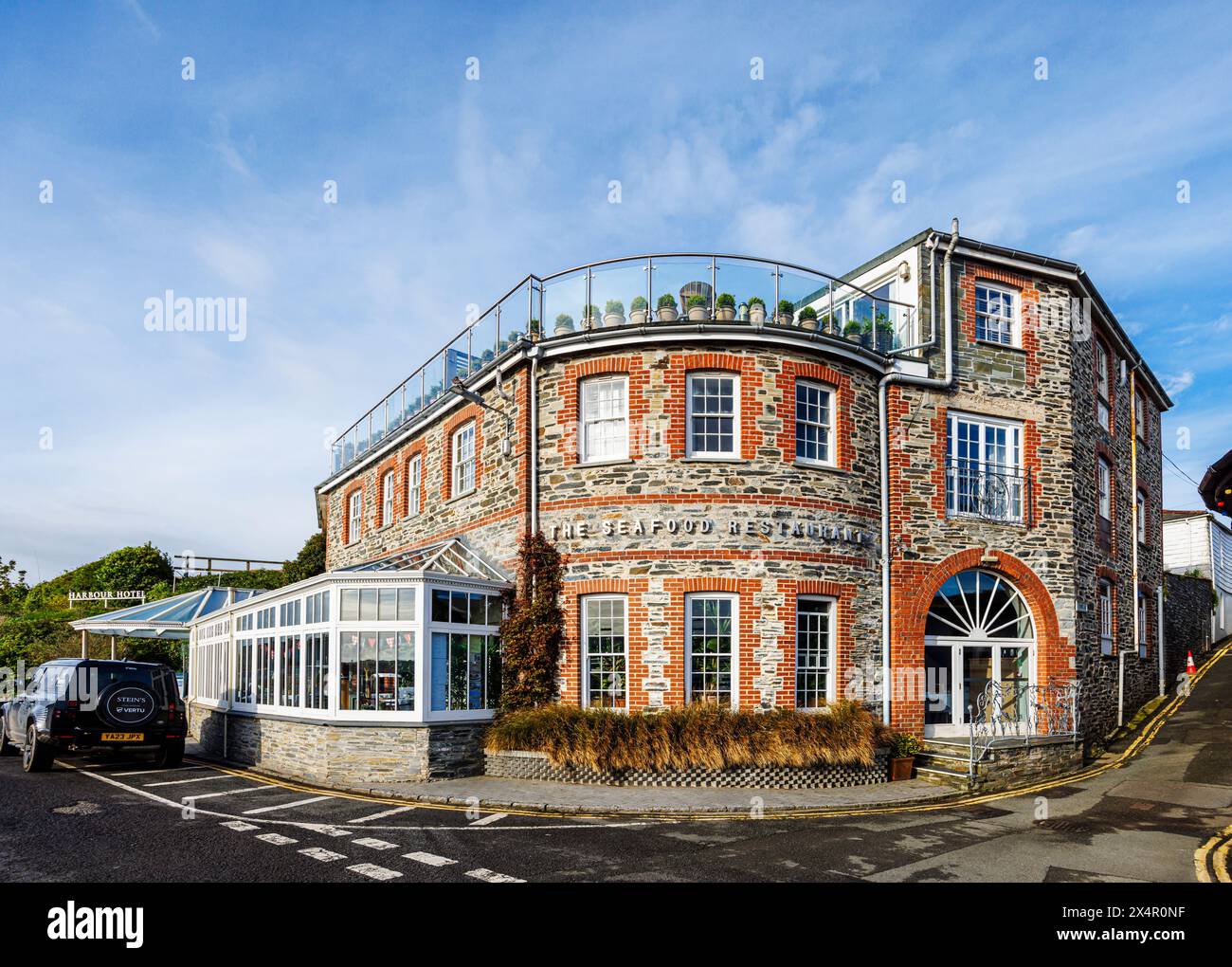 The exterior of The Seafood Restaurant, a Rick Stein establishment in ...