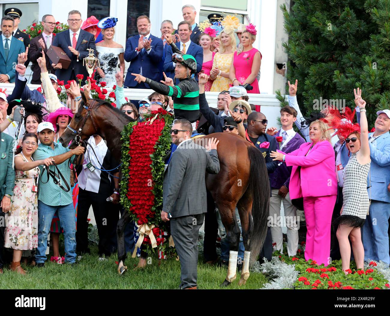 Louisville, United States. 03rd May, 2024. Jockey Brian Hernandez ...
