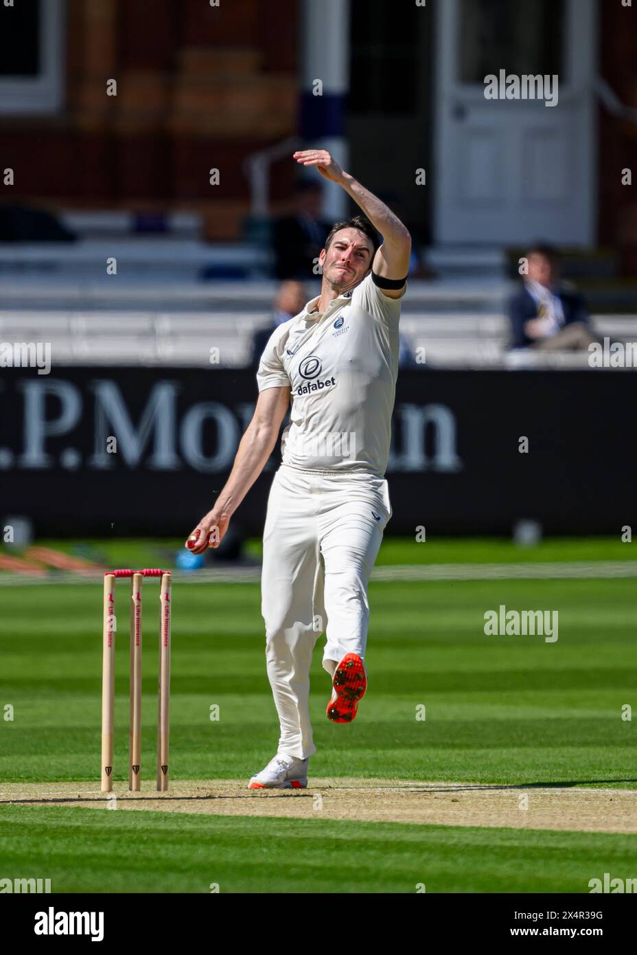 LONDON, UNITED KINGDOM. 04 May, 24. Toby Roland-Jones of Middlesex in ...