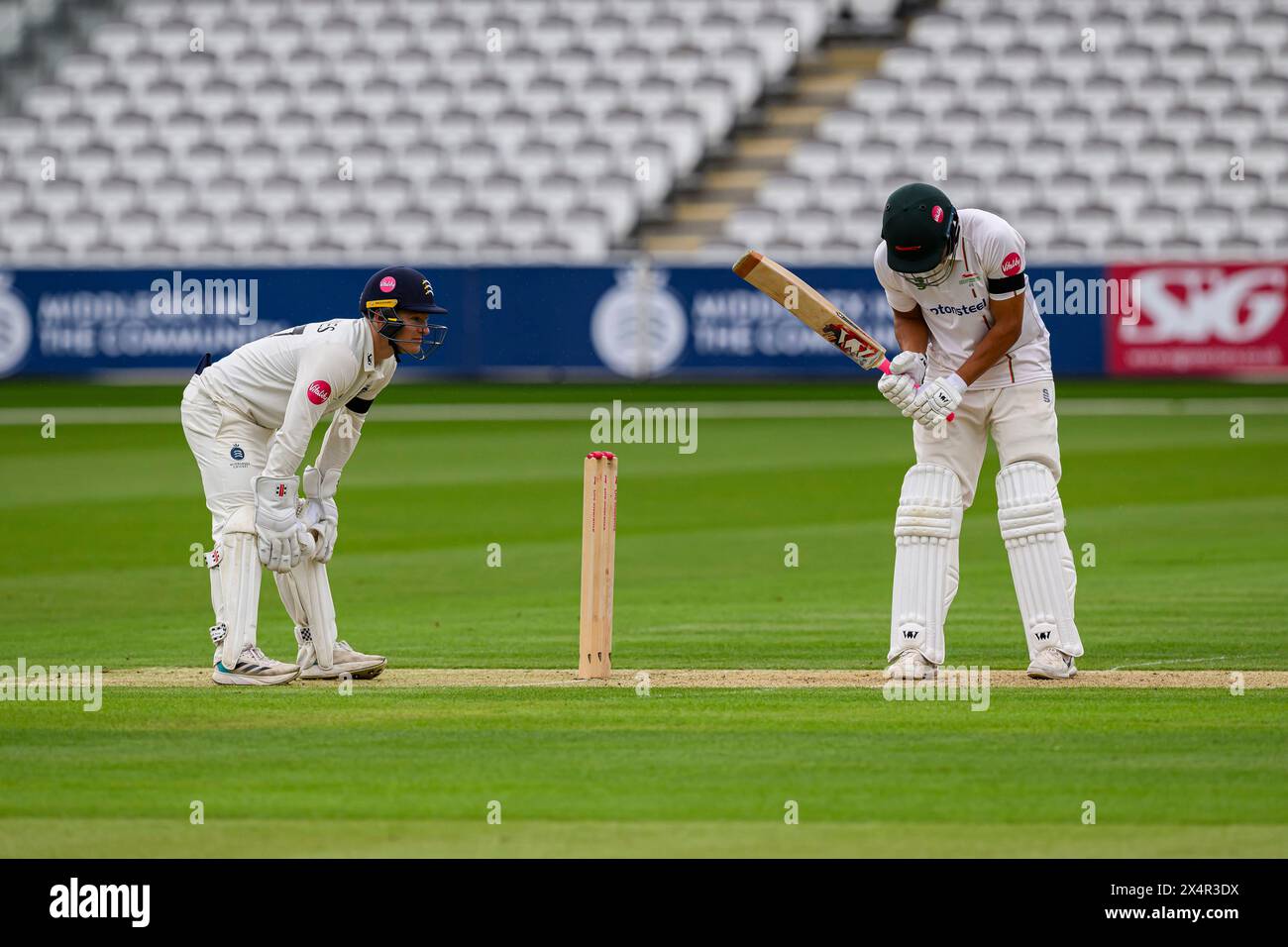 LONDON, UNITED KINGDOM. 04 May, 24. Jack Davies of Middlesex (left) and ...