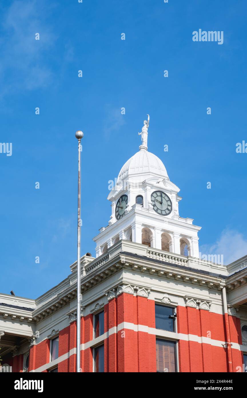 Charlotte MI - April 27, 2024:Historic Courthouse Clock Tower Against ...