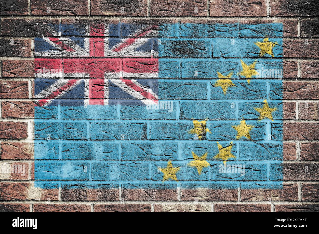 Tuvalu flag on white hi-res stock photography and images - Alamy