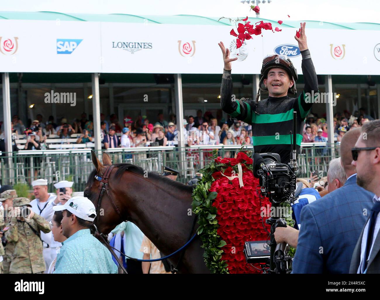 Louisville, United States. 03rd May, 2024. Jockey Brian Hernandez ...